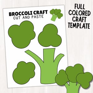 Printable Broccoli Craft Template | Vegetable Craft Activity | Build a ...
