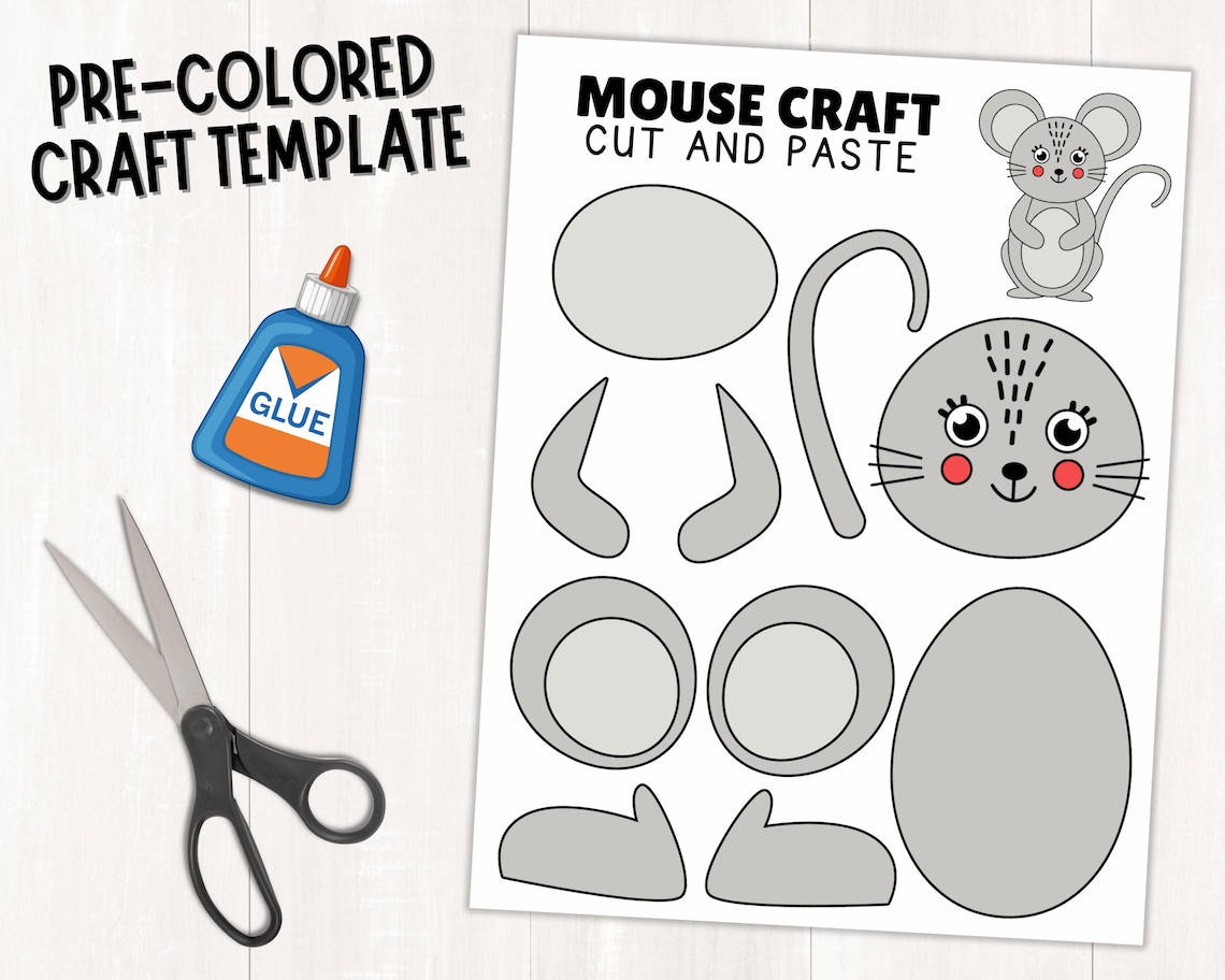 Printable Mouse Craft Template | Pet Craft Activity | Animal Craft ...