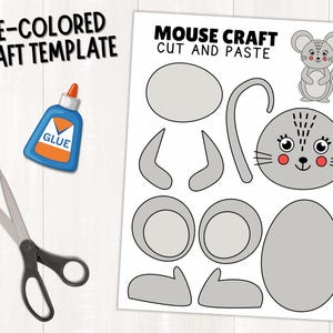 Printable Mouse Craft Template | Pet Craft Activity | Animal Craft ...