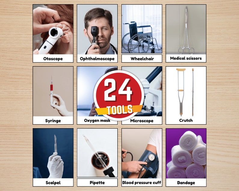 Medical Tools Printable Flashcards | Medical Instruments 3-parts Cards ...