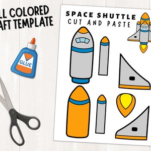 Printable Space Shuttle Craft for Kids | Outer Space Activity | Color ...