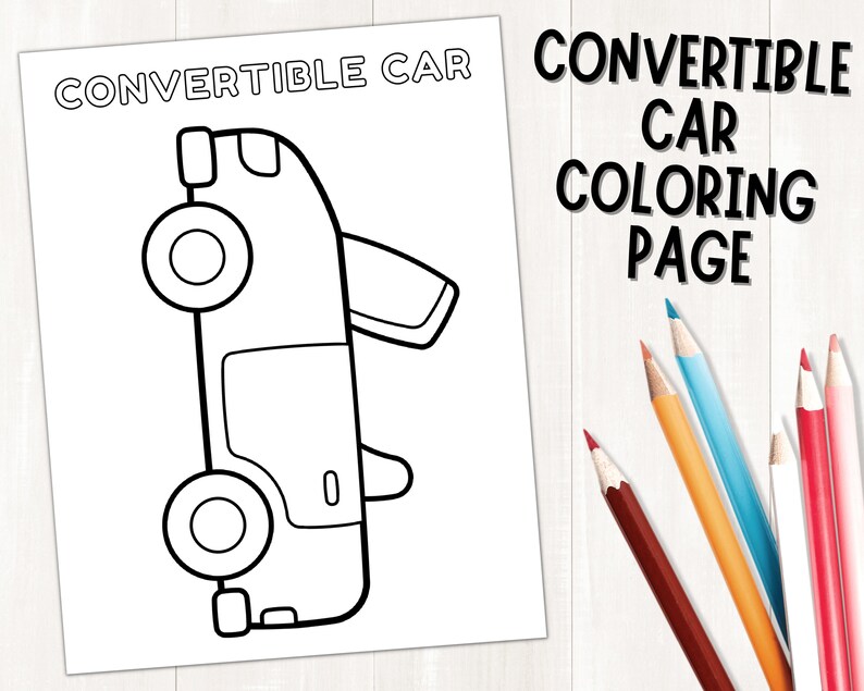 Convertible Car Craft for Kids | Car Printable Template ...