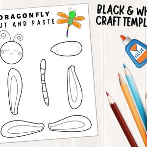 Printable Dragonfly Craft for Kids | Spring Activities | Insect Craft ...