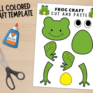 Printable Frog Craft for Kids | Spring Craft Activity | Pond Life ...