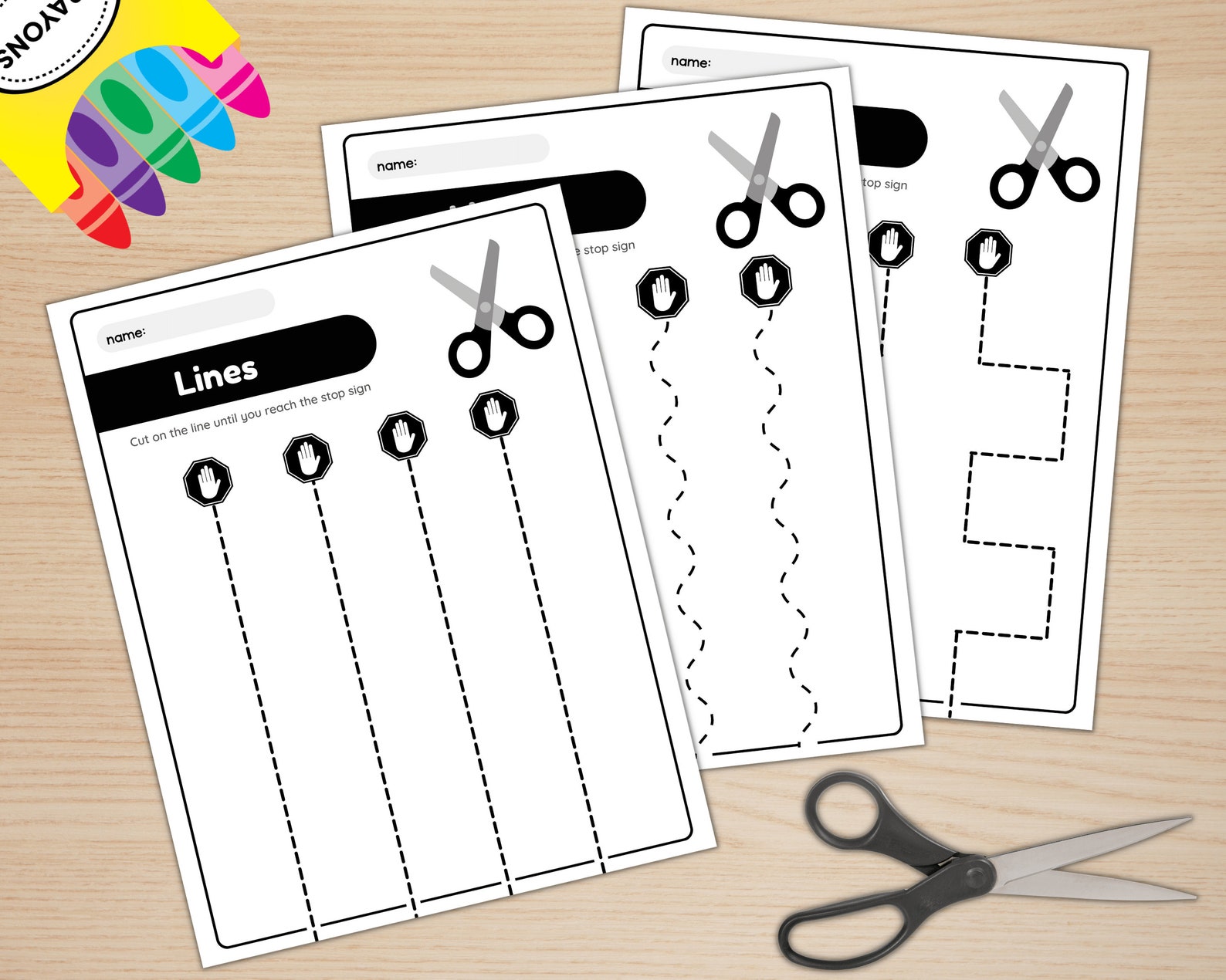 Scissor Skills Activities for Kids - Shapes Cutting Practice Worksheets ...