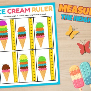 Summer Ice Cream Math Worksheets: Fun Counting, Cut and Paste, and ...
