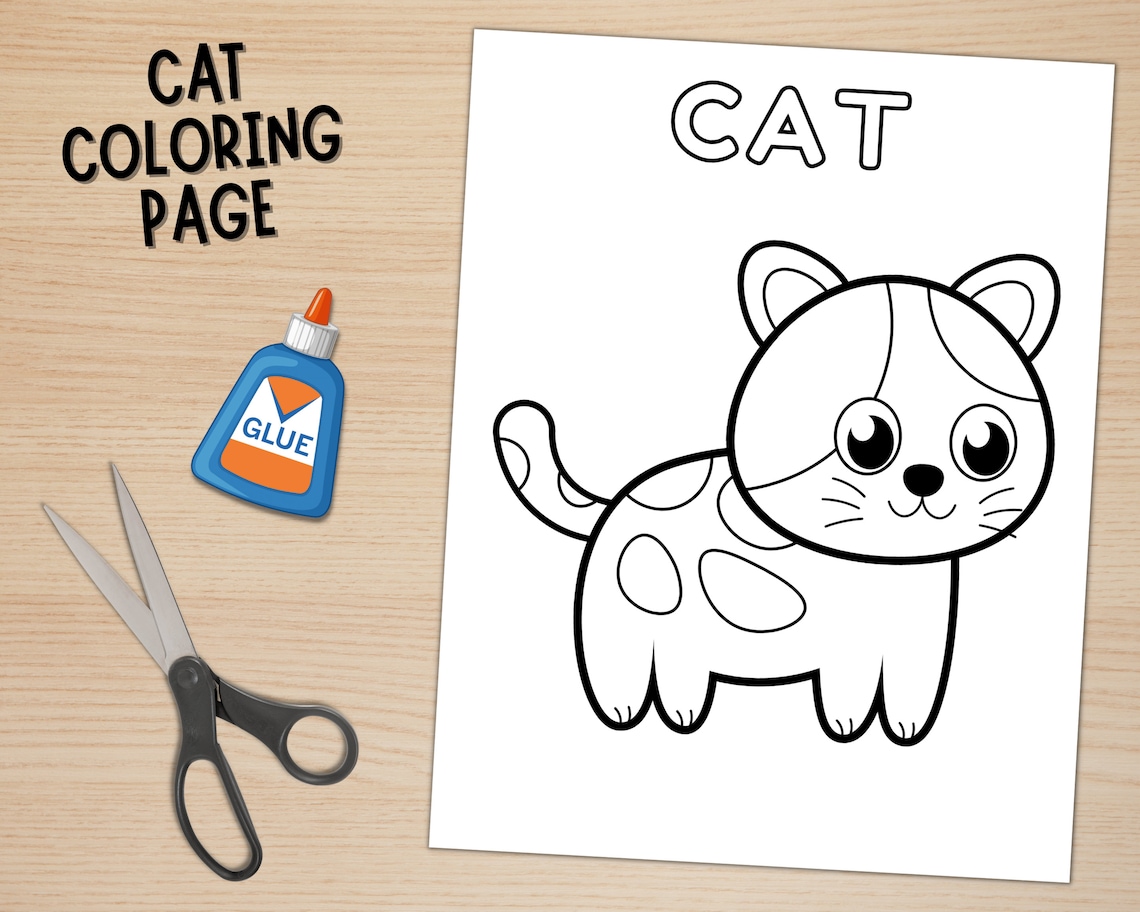 Printable Cat Craft Template | Pet Animal Craft | Farm Animal ...