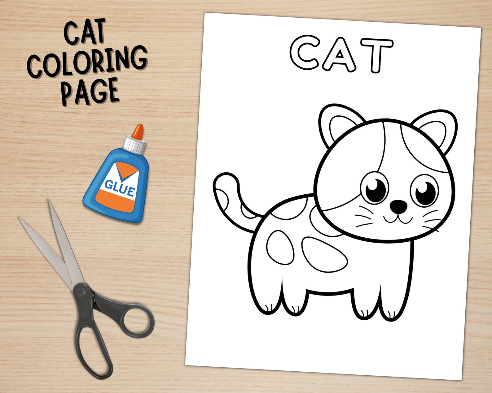Printable Cat Craft Template | Pet Animal Craft | Farm Animal ...