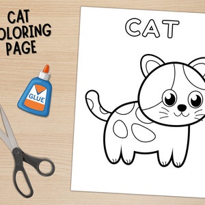 Printable Cat Craft Template | Pet Animal Craft | Farm Animal ...