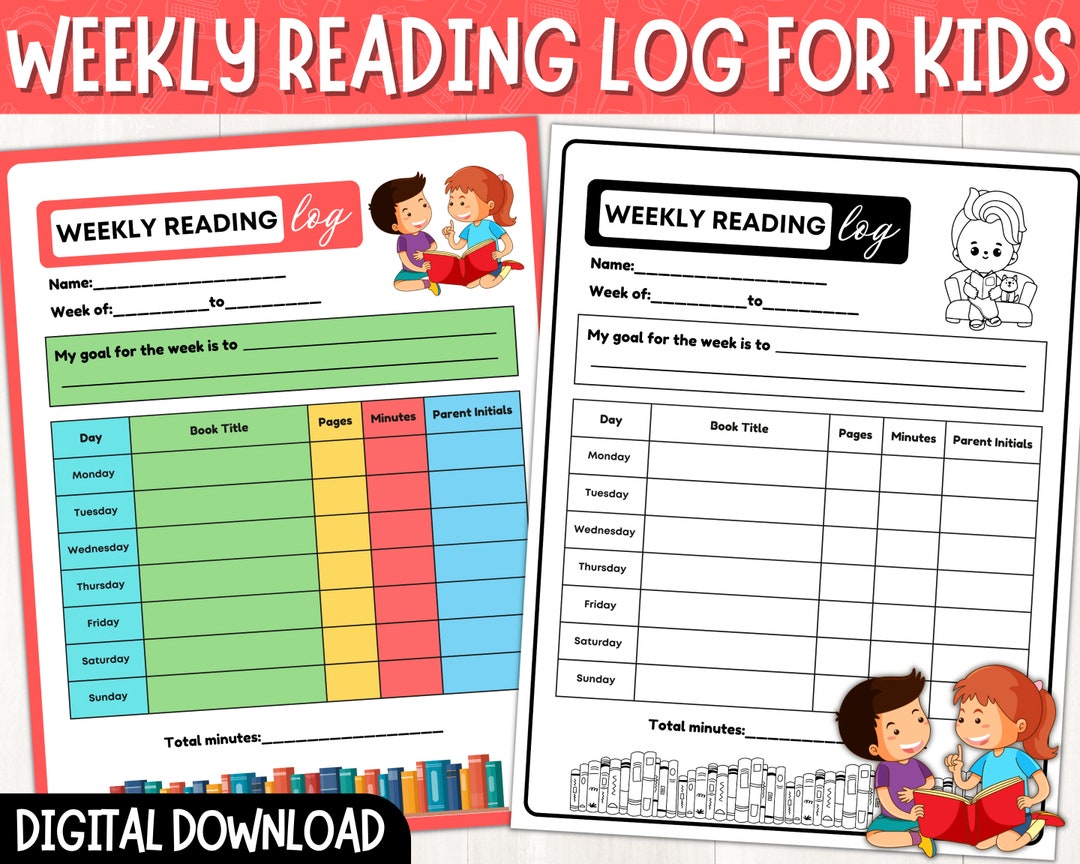 Weekly Reading Logs | Printable Weekly Reading Trackers | Reading ...