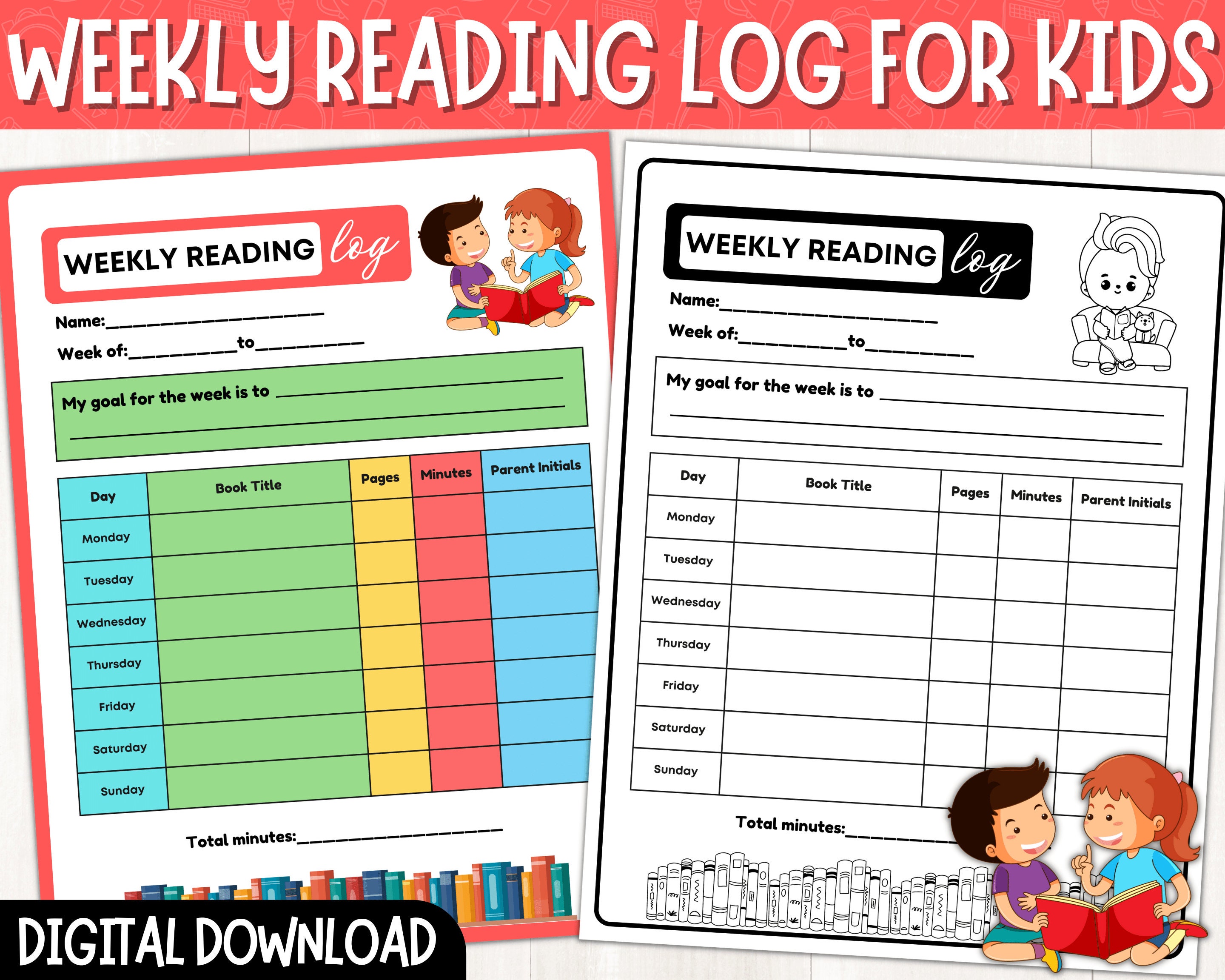 Weekly Reading Logs | Printable Weekly Reading Trackers | Reading ...