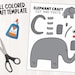 Elephant Craft Template Printable Elephant Craftivity Color, Cut, and ...
