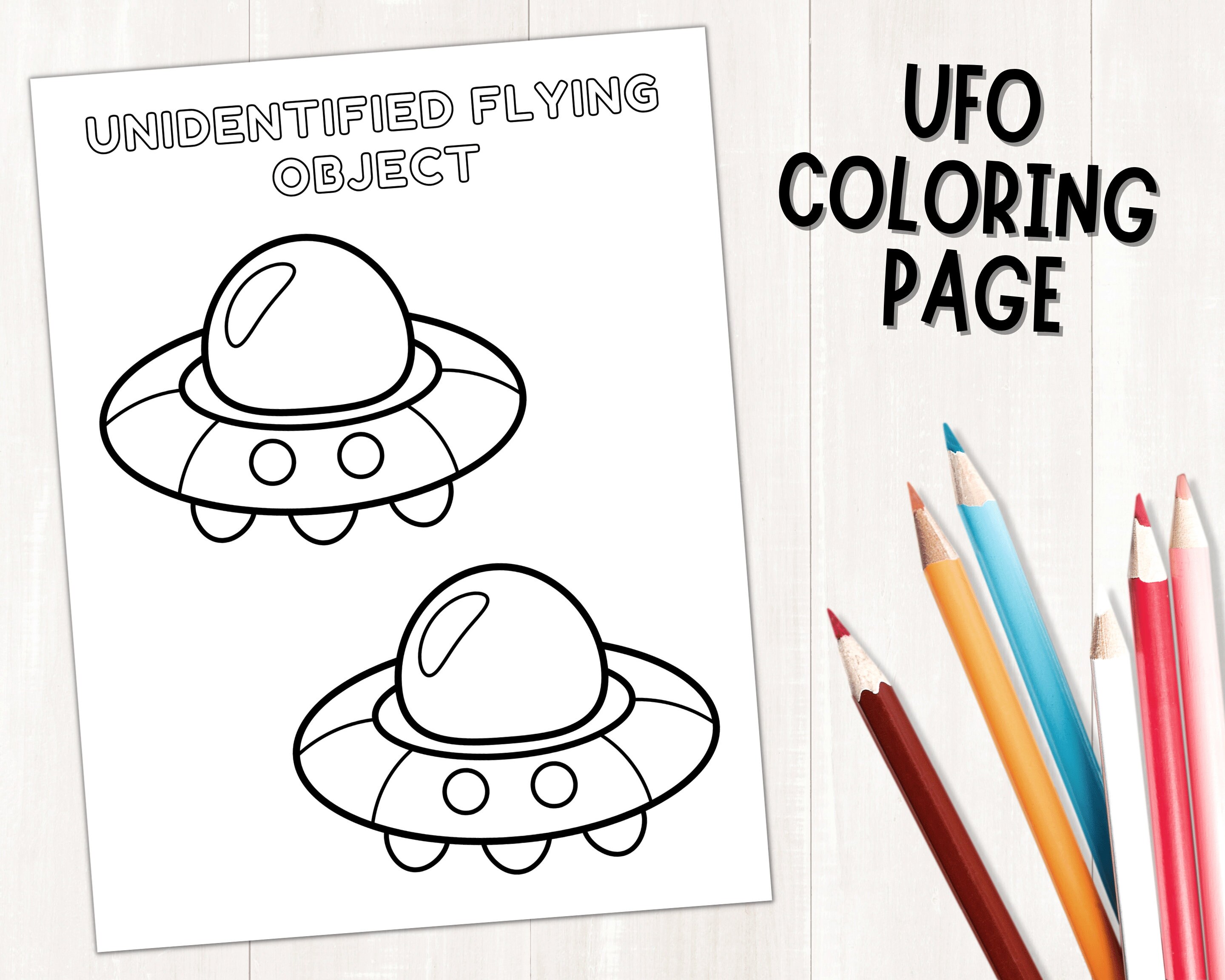 UFO Printable Craft, Outer Space Activity, Build a UFO, Space Ship ...