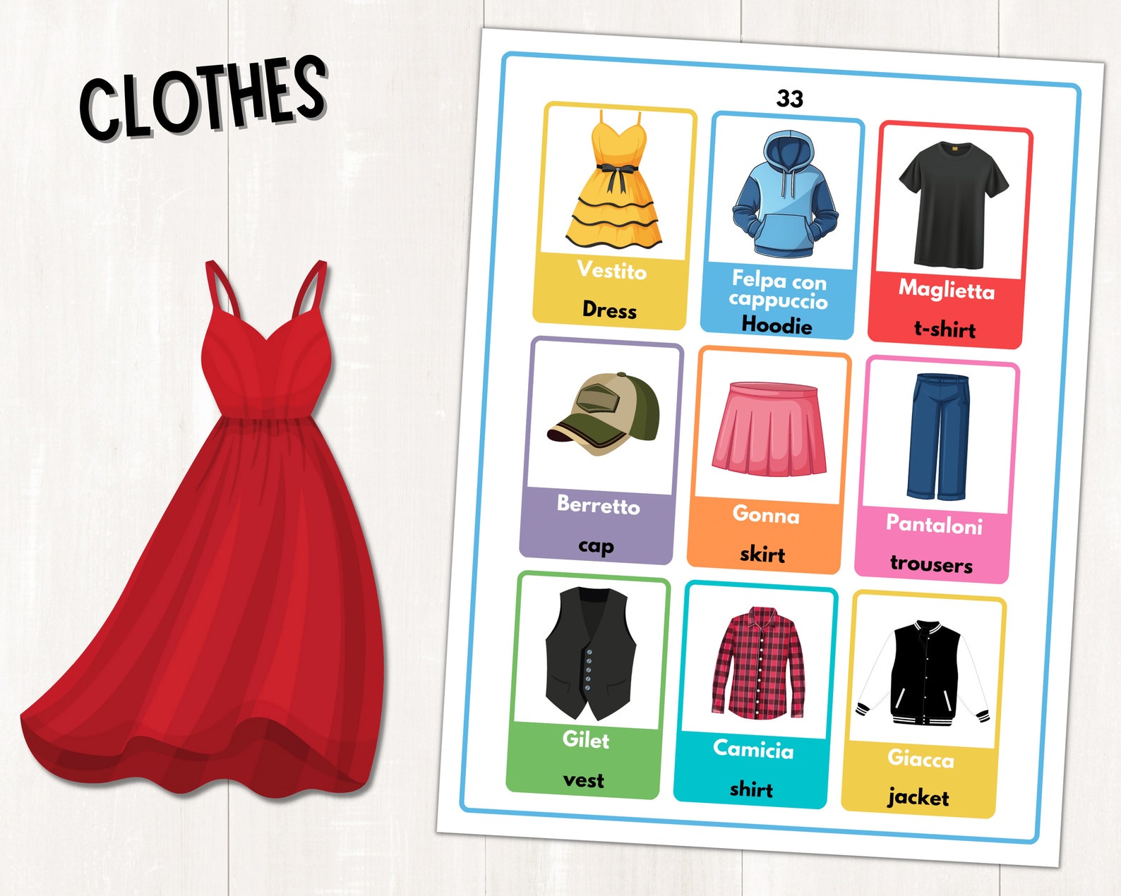 Printable Italian-english Picture Dictionary | My First 200 Italian ...