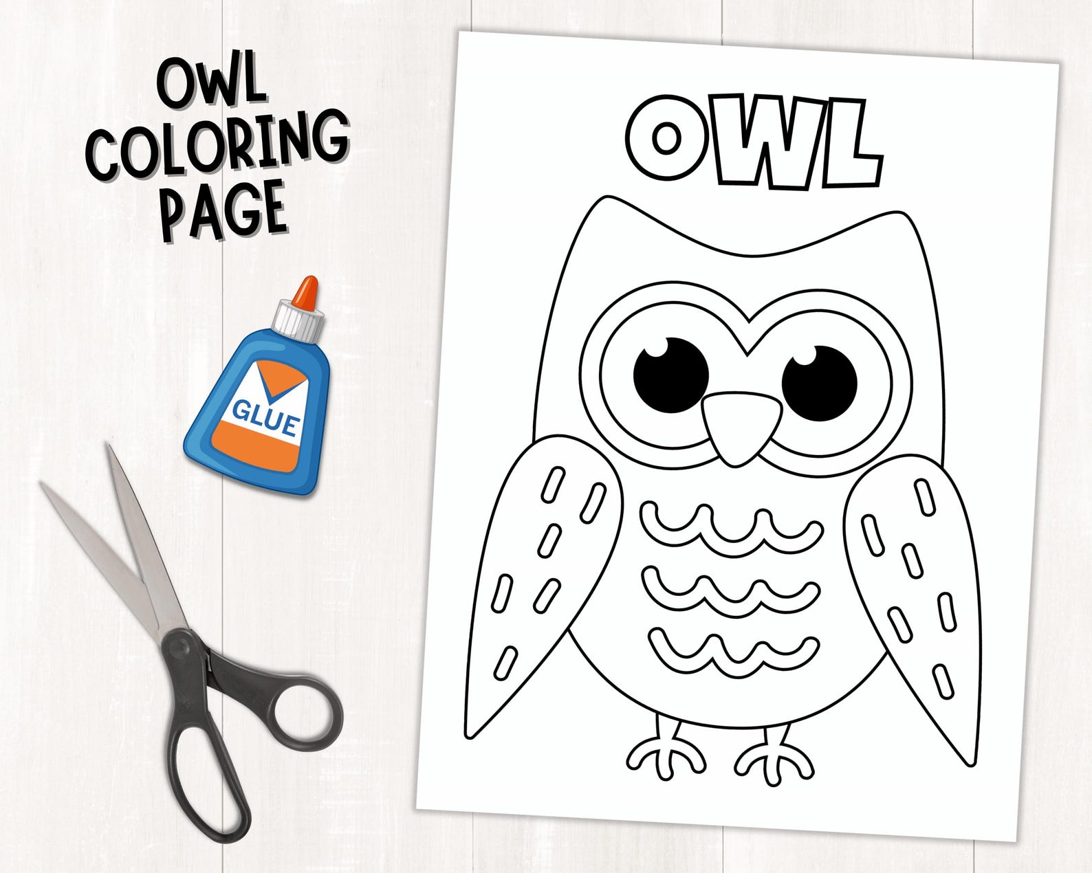 Printable Owl Craft Template for Kids | Fall Crafts & Activities | Color, Cut, and Paste ...