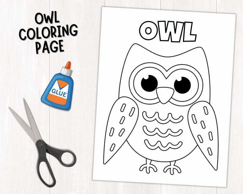 Printable Owl Craft Template for Kids Fall Crafts & Activities Color ...