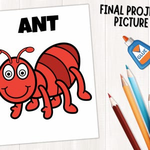 Printable Ant Craft Template, Spring Activities, Insect Craft, Summer ...
