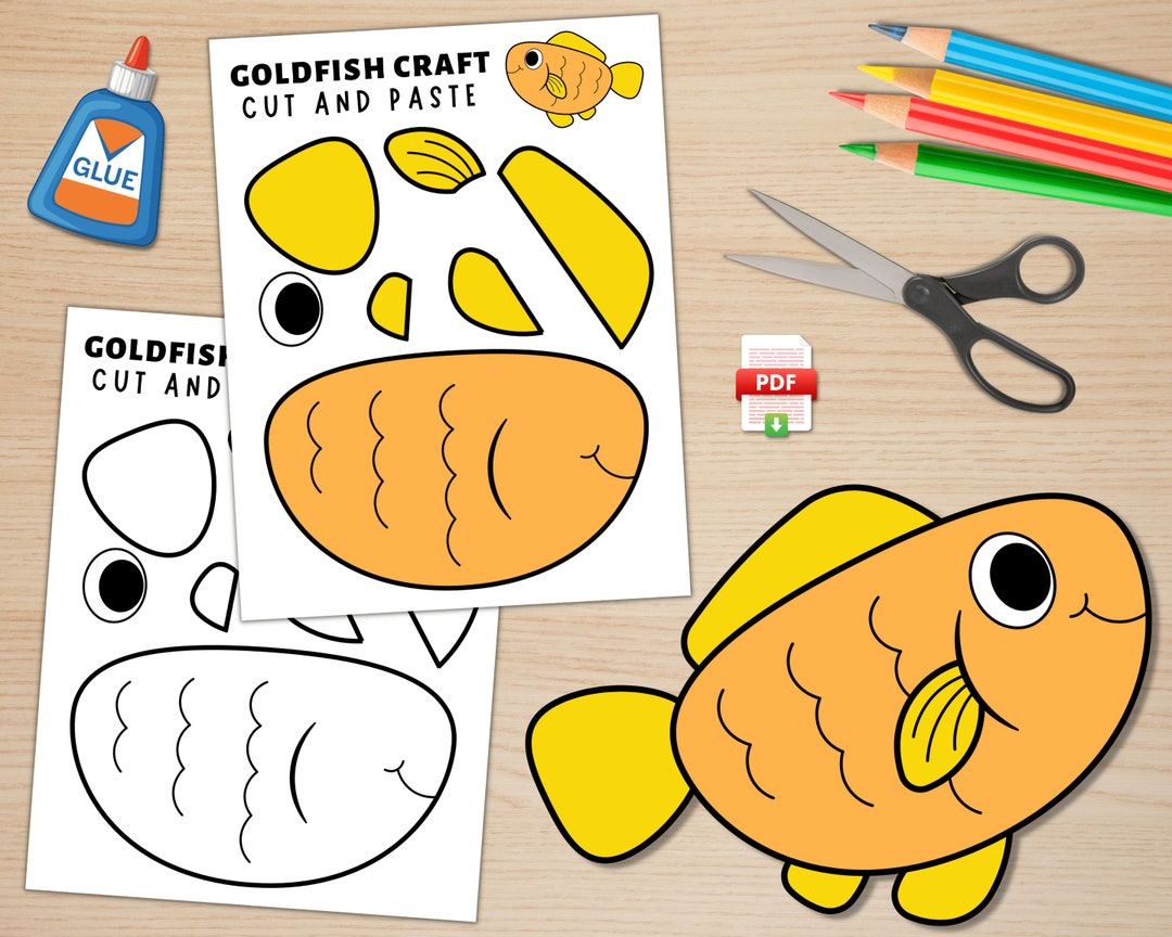 Goldfish Craft for Kids | Sea Life Activity | Ocean Animals Craft | Cut ...