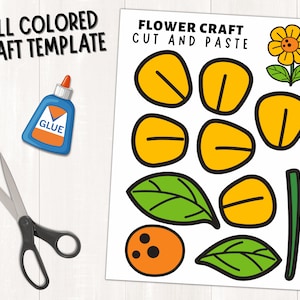 Printable Flower Printable Craft Template | Build a Flower | Spring ...