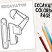 Excavator Craft for Kids | Printable Template | Construction Vehicle ...