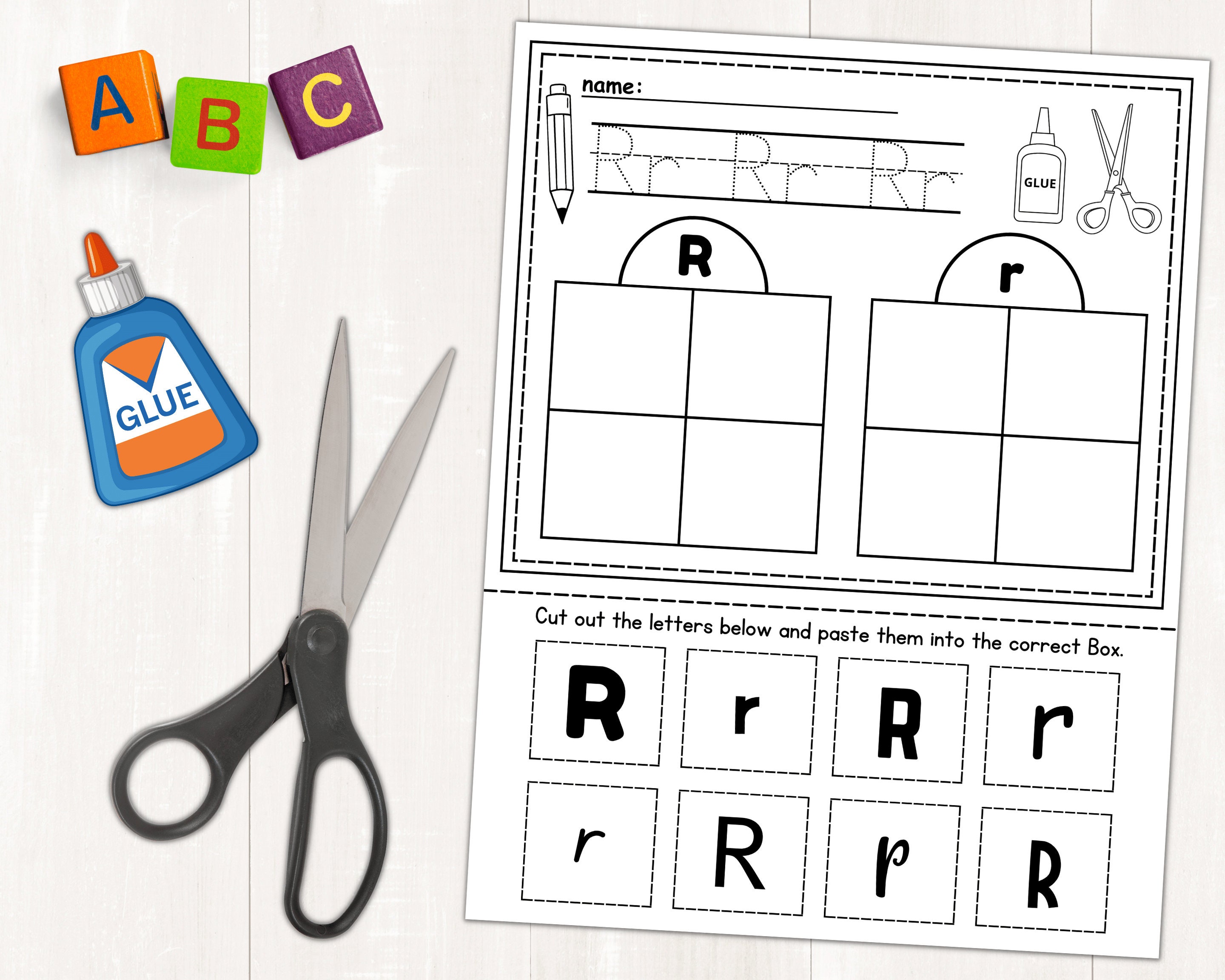Alphabet Letter Sort Worksheets | Lowercase and Uppercase Letters ...