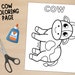 Printable Cow Craft Farm Animal Craft Farm Activities Color, Cut, and ...