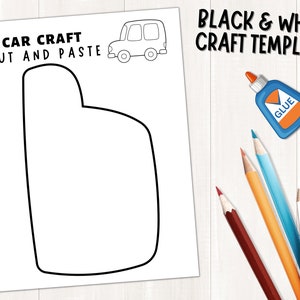 Printable Car Craft, Transportation Activities, Car Cut & Paste Craft ...