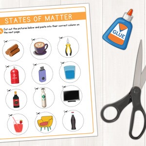 States of Matter Sorting Activity | Solid, Liquid, and Gas | States of ...