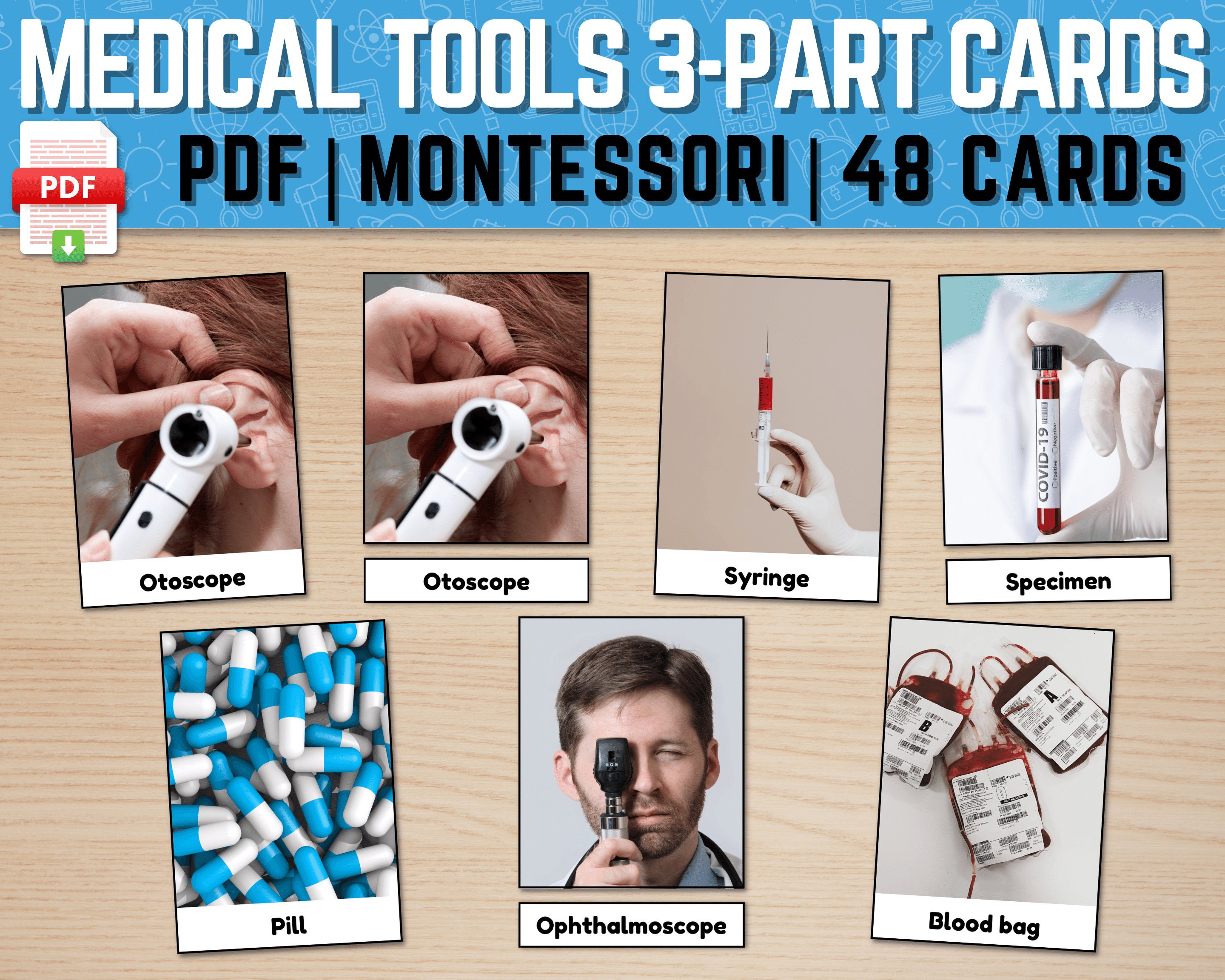 Medical Tools Printable Flashcards | Medical Instruments 3-parts Cards ...