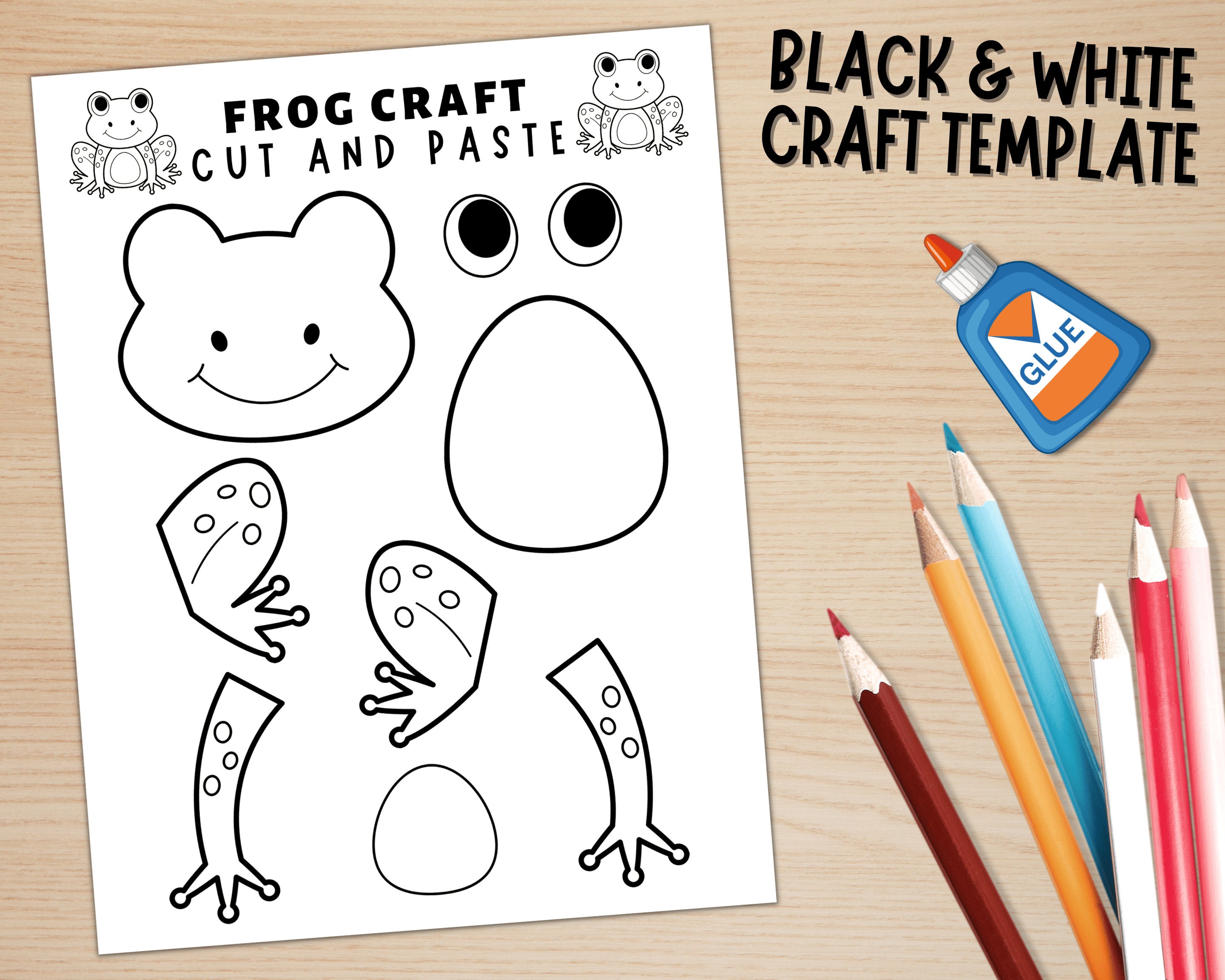 Printable Frog Craft for Kids | Spring Craft Activity | Pond Life ...