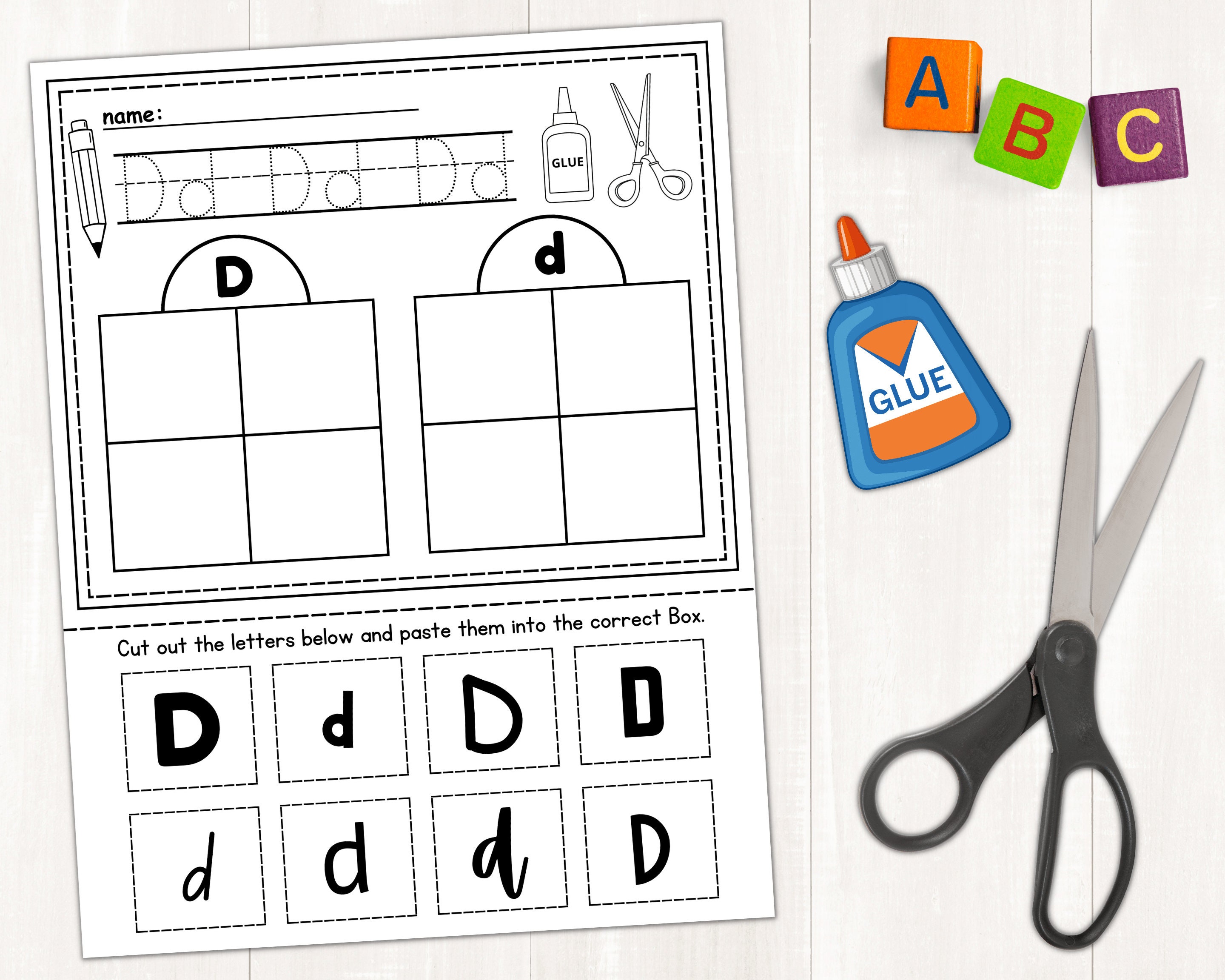 Alphabet Letter Sort Worksheets | Lowercase and Uppercase Letters ...