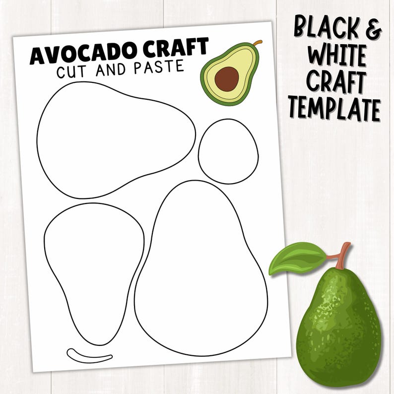 Printable Avocado Craft Template | Cinco De Mayo Craft | Build an ...