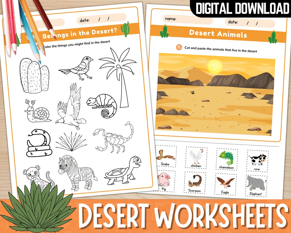 Printable Desert Worksheets for Kids | Desert Animals Activities ...