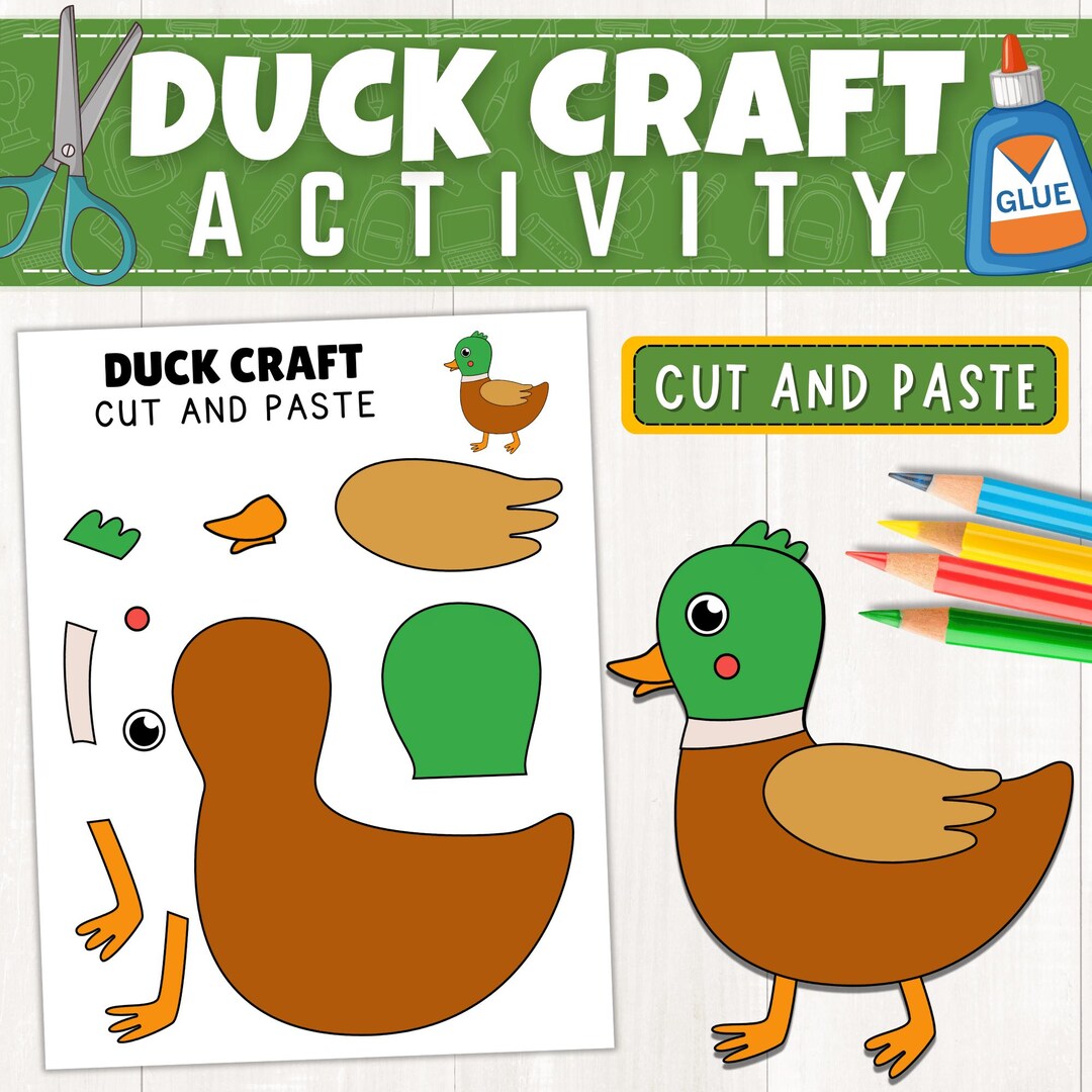 Duck Craft Template for Kids | Paper Duck Activity | Farm Animal Craft ...
