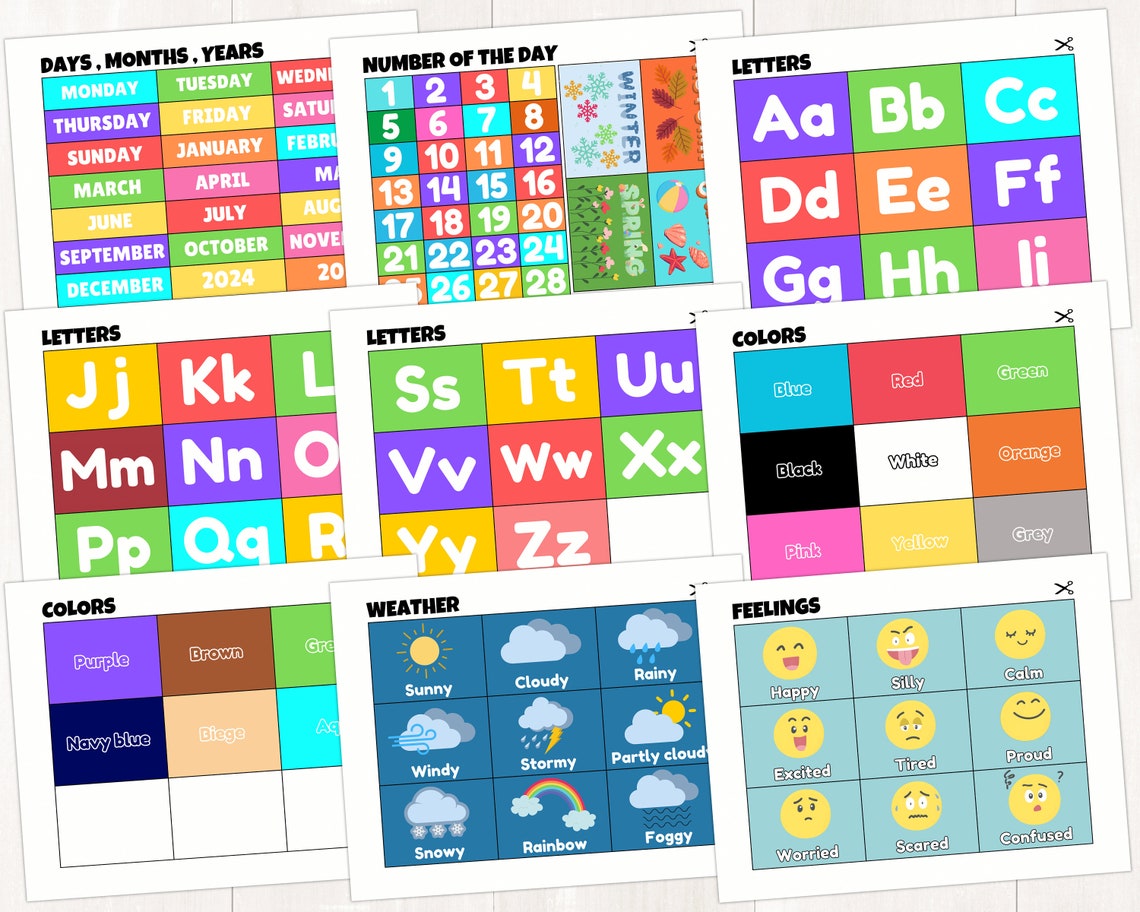 Printable Morning Board I Kids Daily Calendar I All About Today I ...