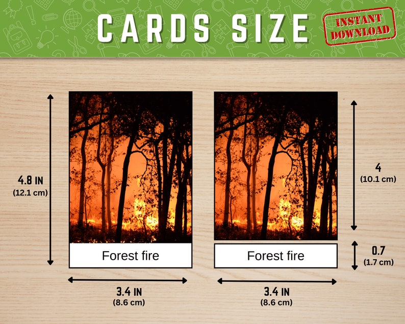 Printable Natural Disasters Flashcards, Types of Natural Disasters ...