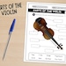 Printable Parts of the Violin Labeling Worksheets, With Answer Keys ...