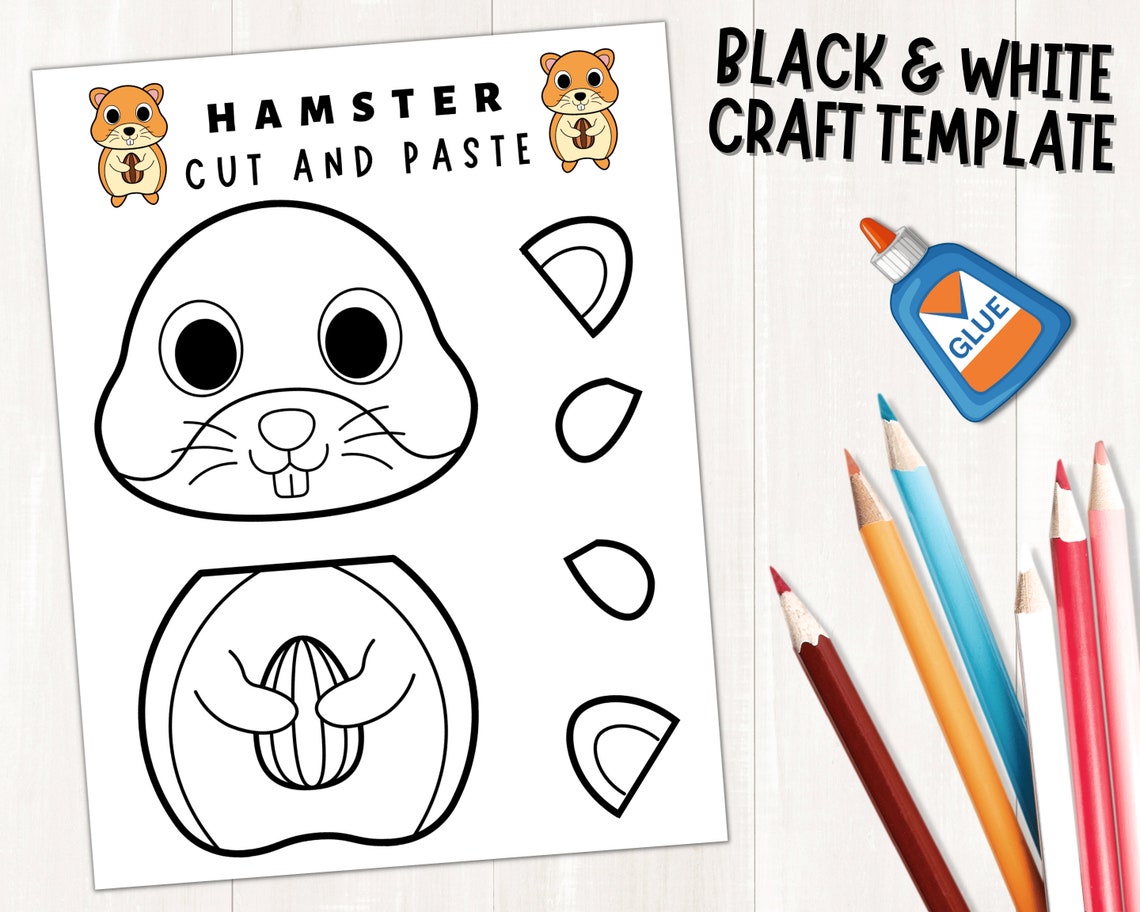 Printable Hamster Craft for Kids | Pet Animal Craft | Hamster Preschool ...