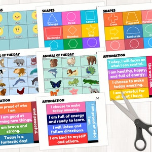 Printable Morning Board I Kids Daily Calendar I All About Today I ...