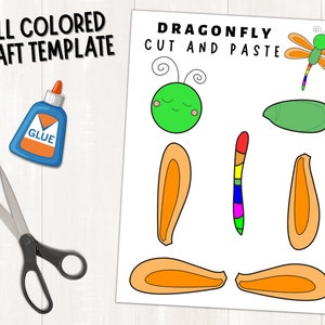 Printable Dragonfly Craft for Kids | Spring Activities | Insect Craft ...