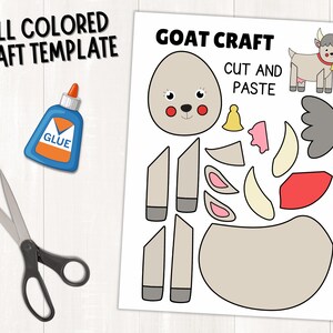 Printable Goat Craft Template | Farm Animal Craft for Kids | Farm ...