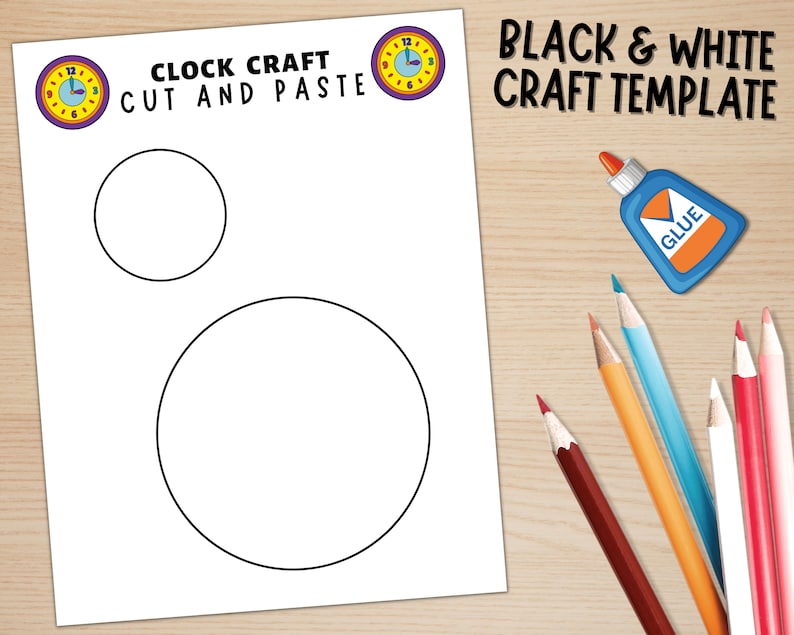 Printable Clock Craft for Kids, Telling Time Activity, Build a Clock ...