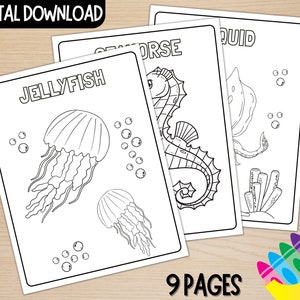 Ocean and Sea Animals Coloring Pages | Sea Life Coloring Sheets ...