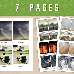 Printable Natural Disasters Flashcards, Types of Natural Disasters ...
