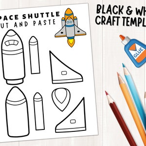 Printable Space Shuttle Craft for Kids | Outer Space Activity | Color ...