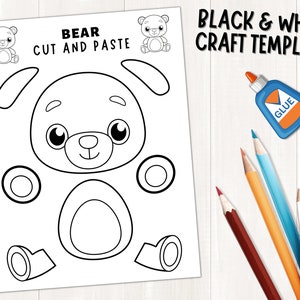 Printable Bear Craft | Forest Animals Craft | Zoo Animal Activity ...
