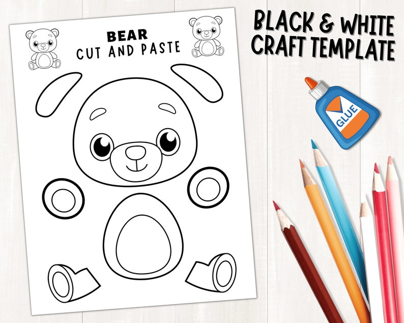 Printable Bear Craft | Forest Animals Craft | Zoo Animal Activity ...