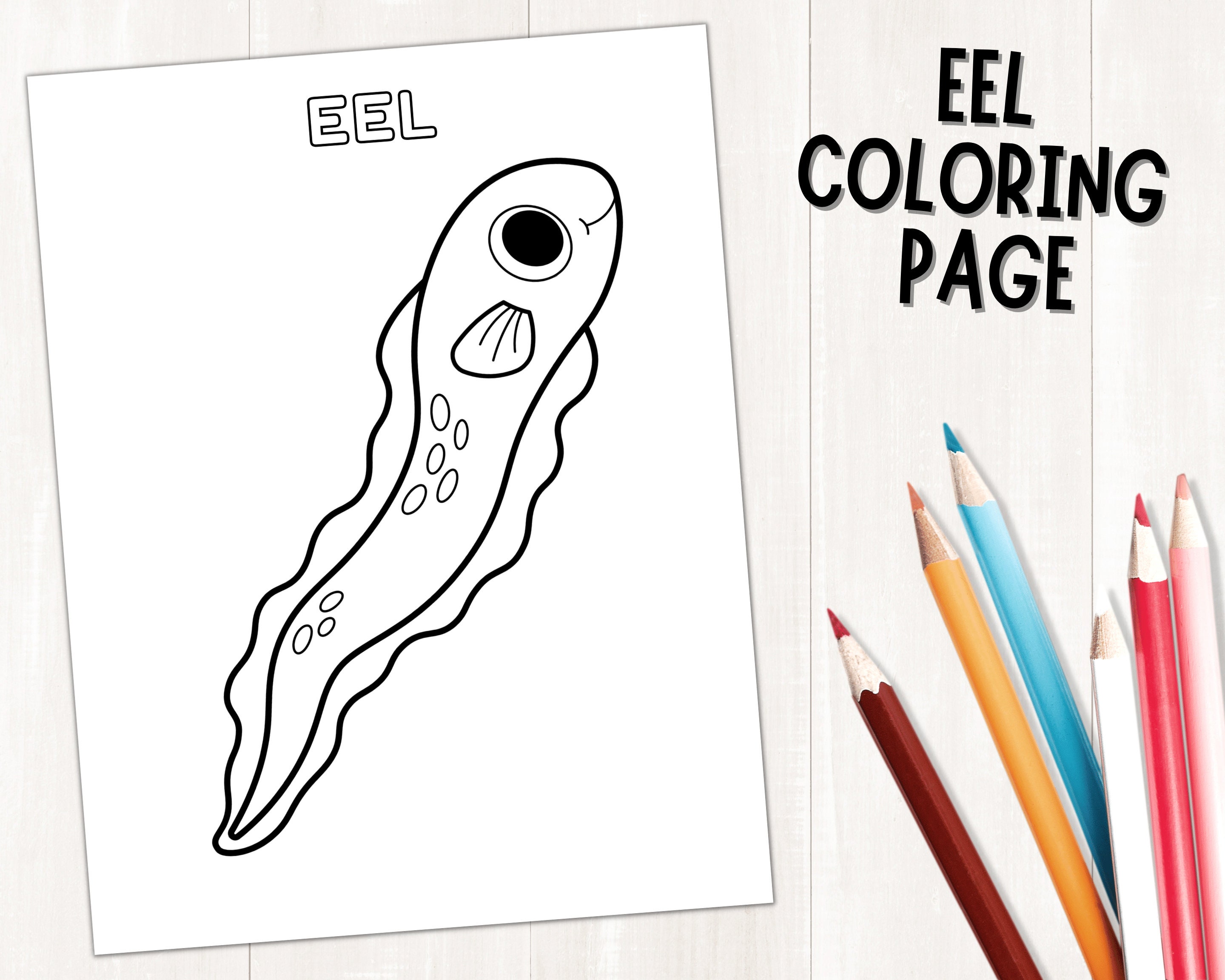 Eel Craft Template for Kids | Sea Life Activities | Ocean Animal Craft ...