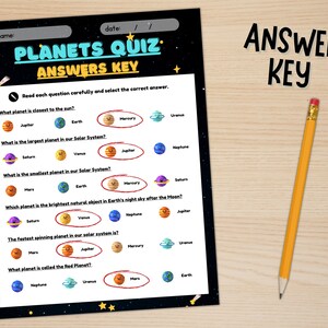 Name the Planets Worksheet | Planets Quiz | Printable Solar System ...