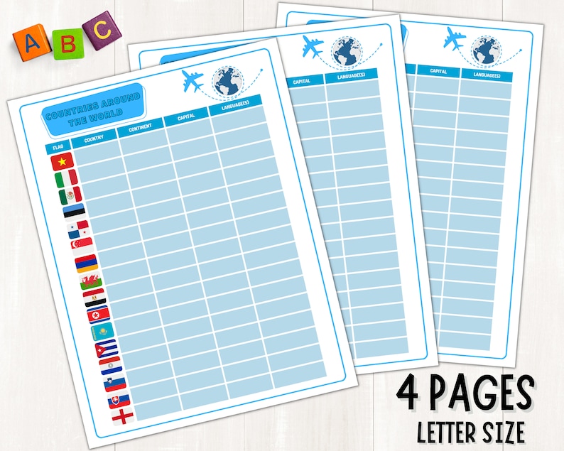Printable Countries of the World Worksheets | Geography Worksheets ...